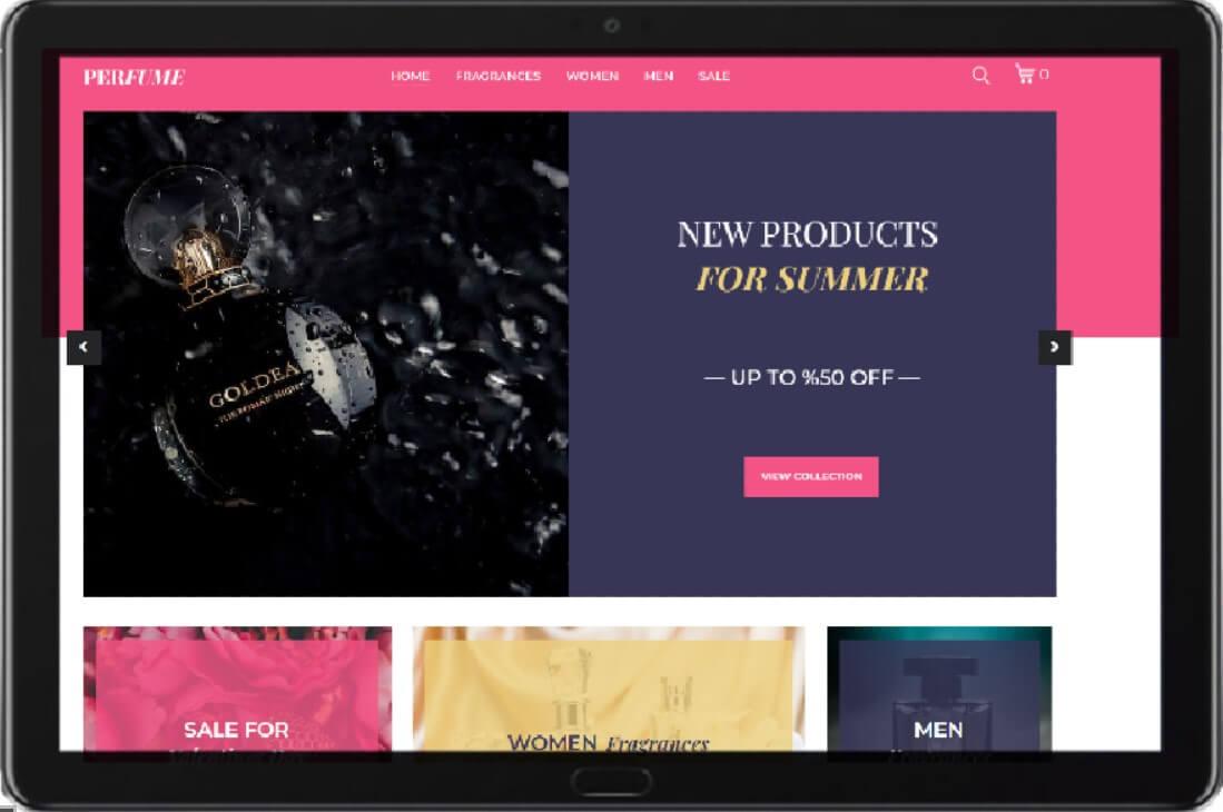 Κατασκευή Eshop με γυναικεία αρώματα - Δείγμα - NetArt.gr