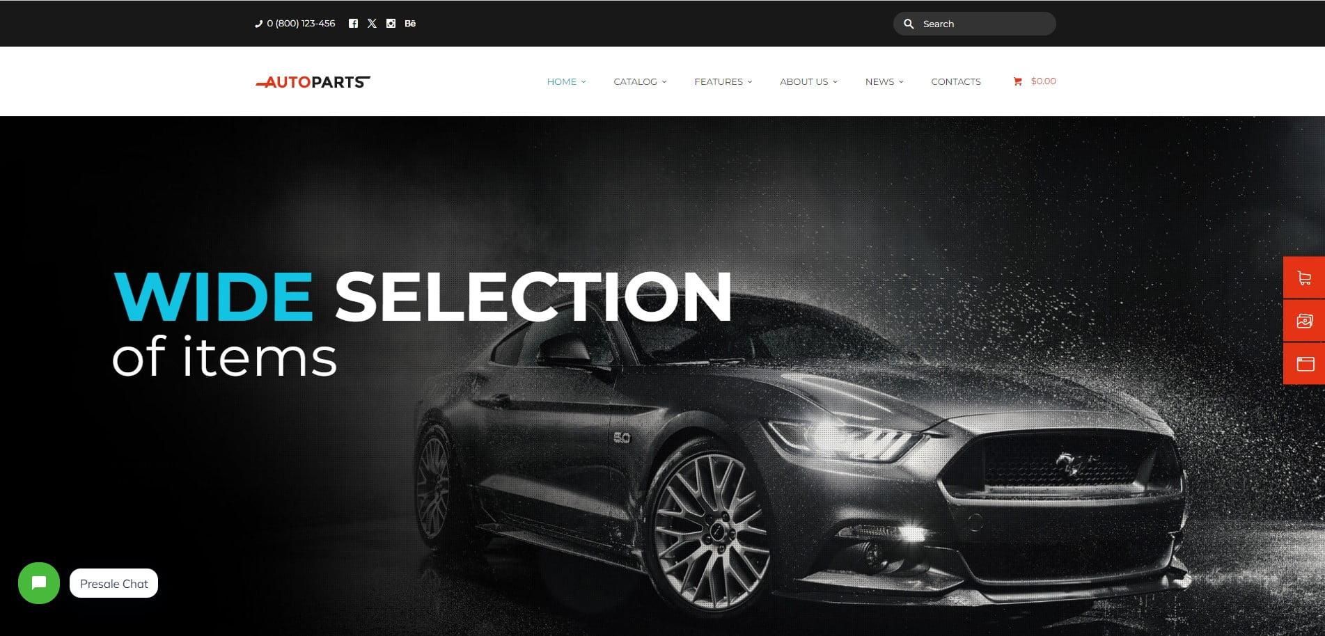 Κατασκευή Eshop για Εξαρτήματα Αυτοκινήτων - Δείγμα 1 - NetArt.gr