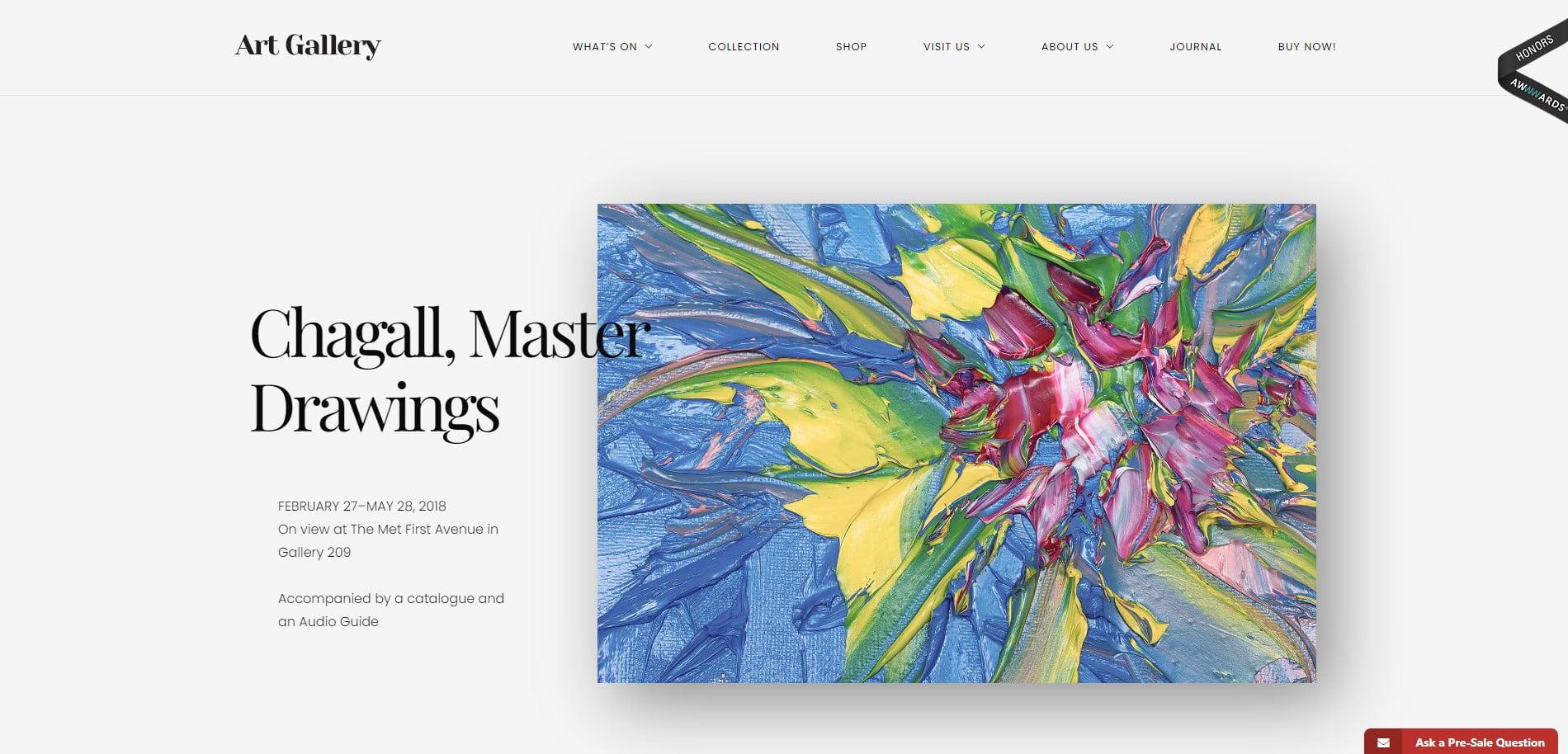 Κατασκευή Ιστοσελίδας για Gallery - Δείγμα 2 - NetArt.gr