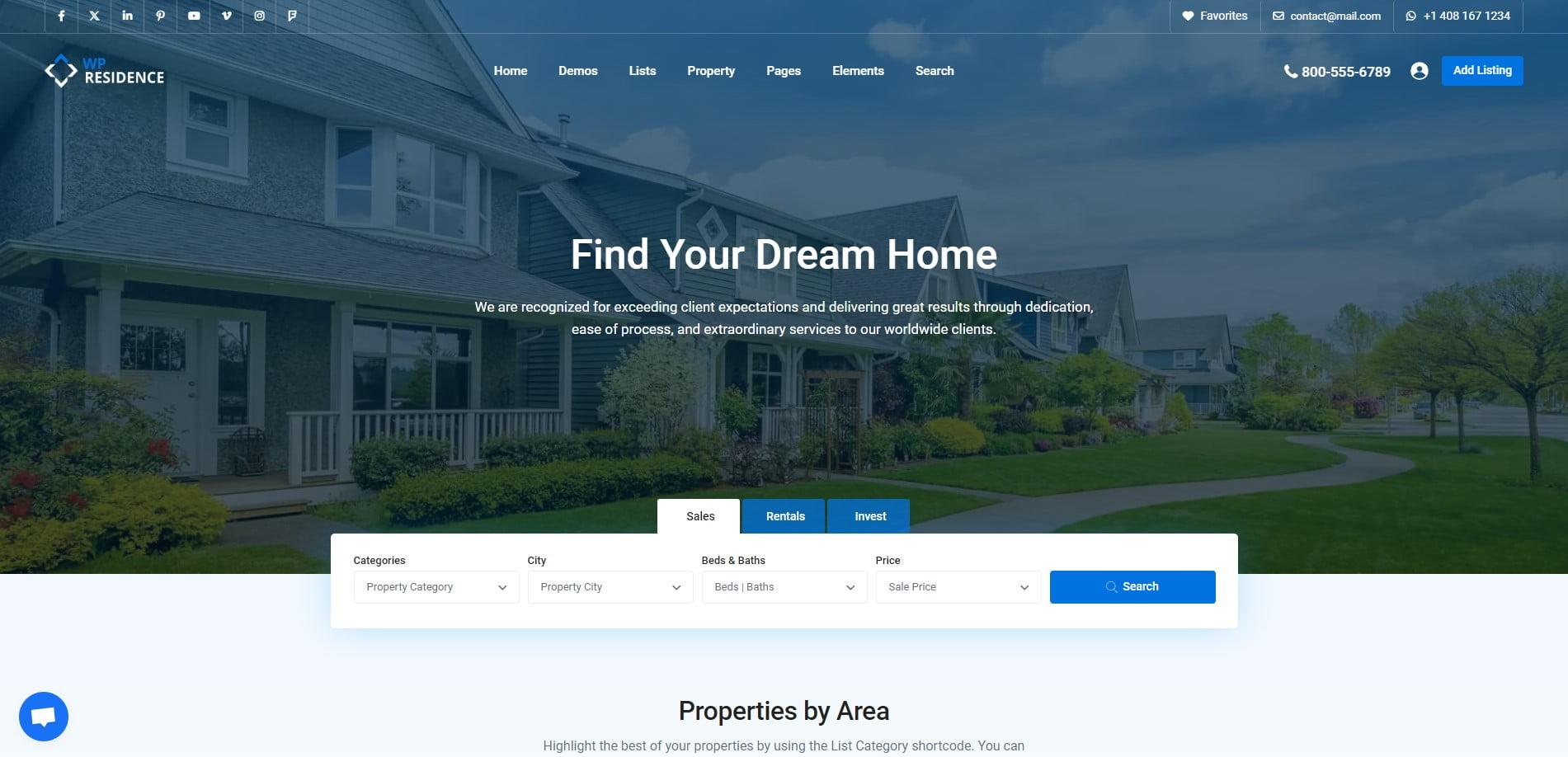 Κατασκευή Ιστοσελίδας για Μεσιτικο Γραφειο- Δείγμα 1 - NetArt.gr