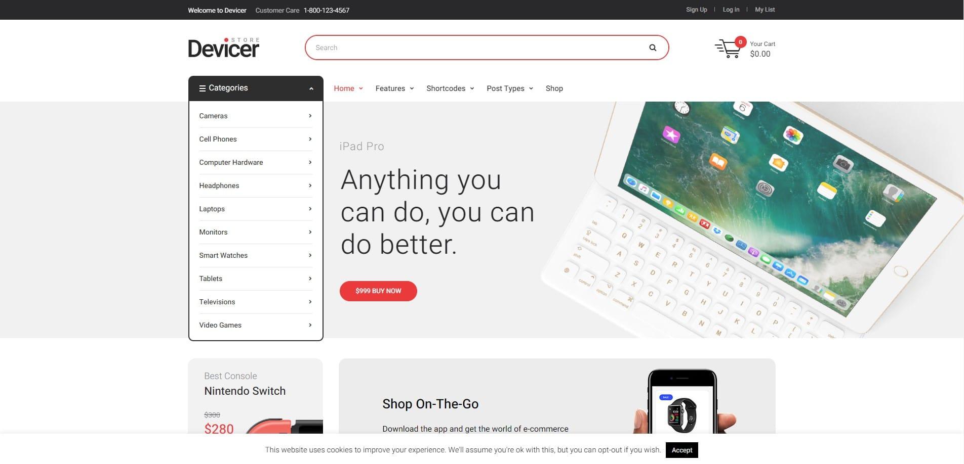 Κατασκευή Eshop για Μαγαζί με Ηλεκτρονικά Ήδη- Δείγμα 2 - NetArt.gr
